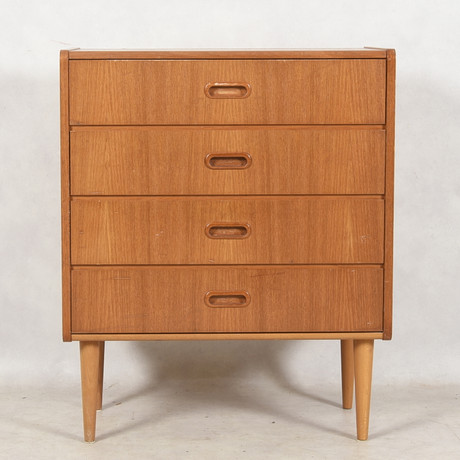 Chest of drawers, 4-drawer, teak veneer, 1960s/70s. Furniture - Chests ...
