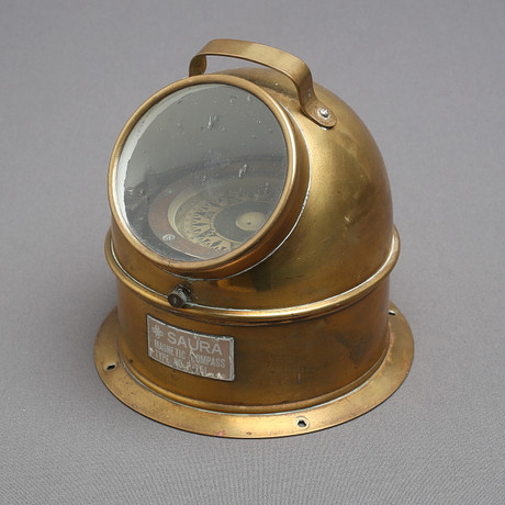 KOMPASS, i nakterhus, Saura, Magnetic Compass, 1900-tal. Övrigt ...