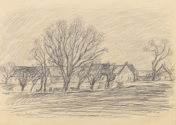 LARS JOHNSON. "Hven 1973", drawing, signed. Art - Drawings - Auctionet