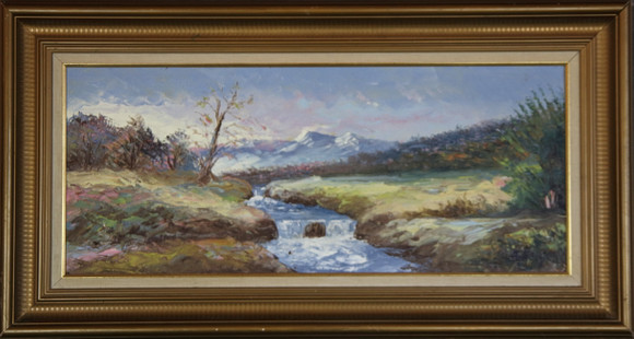 KARL HELGO. Olja på duk, fjällmotiv, signerad. Konst - Måleri - Auctionet