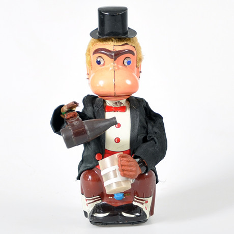 Line Mar Toys Jocko The Drinking Monkey, Battery Operated. Toys - Auctionet