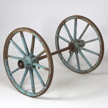 WAGON WHEELS, a pair, 18/1900s. Folk art - Tools & Gears - Auctionet