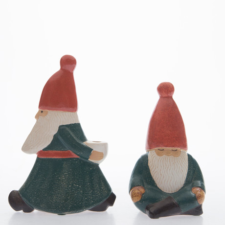 LISA LARSON. TOMTAR 2 st, keramik, K-studion, Gustavsberg, ca 2000 ...