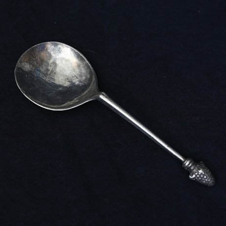 RENAISSANCE SPOON with cluster of grapes, silver, monogram, 16th ...