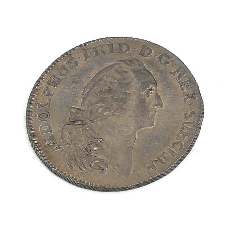 COIN, silver, Adolf Fredrik (1751-1771) 1/8 Riksdaler 1767, large image ...