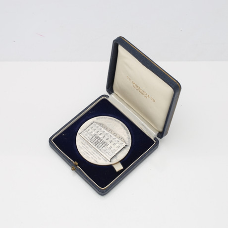 MINNESMEDALJ, silver, Stockholms Enskilda Bank 1856-1956. Mynt ...