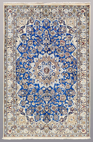 MATTA, persisk, Nain med silkesinslag, 196 x 119 cm. Mattor & Textil ...
