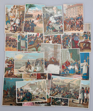 THE FRENCH REVOLUTION IN STICKERS, CIRCA 1890. 25 chromolithographs by ...