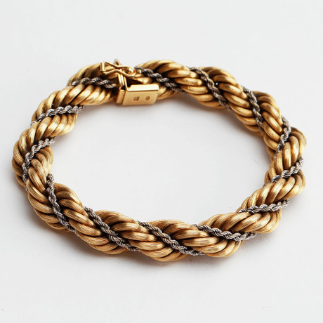 ARMBAND, 18k röd -och vitguld. Vikt ca 44 gram. Smycken & Ädelstenar ...