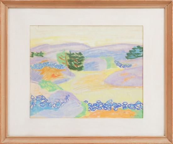 KNUT IRWE. Landskap, pastell, signerad. Konst - Måleri - Auctionet