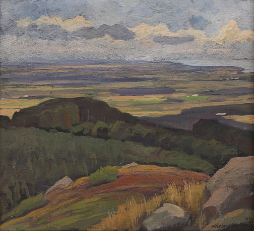 WALTER BERGMANN. Landskap, olja på duk, signerad och daterad 1924 ...