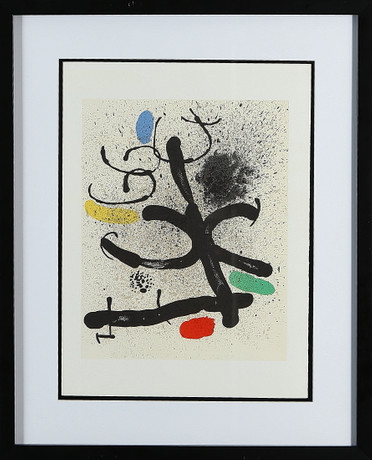 JOAN MIRÓ. After. Composition, color lithograph, from Derrière le ...