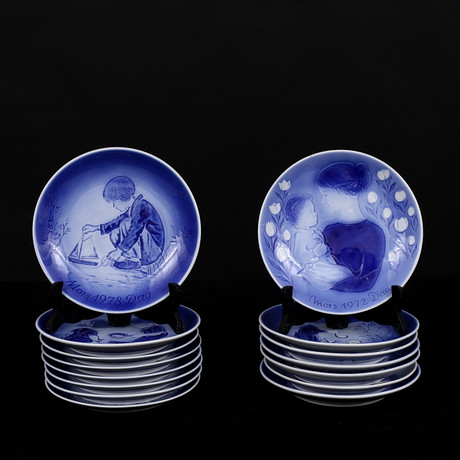 COLLECTOR'S PLATES, 22 pcs. Rørstrand and Royal Copenhagen. Ceramics ...
