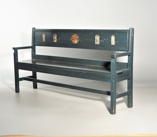 SOFA / PEW, painted wood, 1900s. Folk art - Furniture - Auctionet