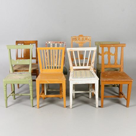 STOLAR, 8 st. Olika stilar, 1800/1900-tal. Möbler - Fåtöljer & Stolar ...