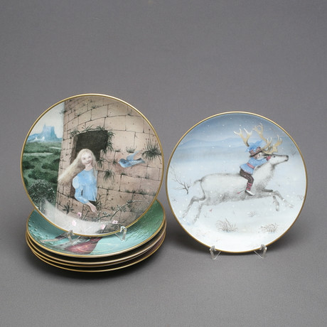 KAARINA KAILA. Sammelteller, 6 Stück, Zacharias Topelius sagar ...