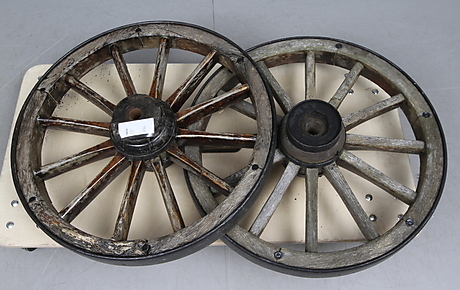 WAGON WHEELS, 2 pcs, 1900s first half. Miscellaneous - Miscellaneous ...