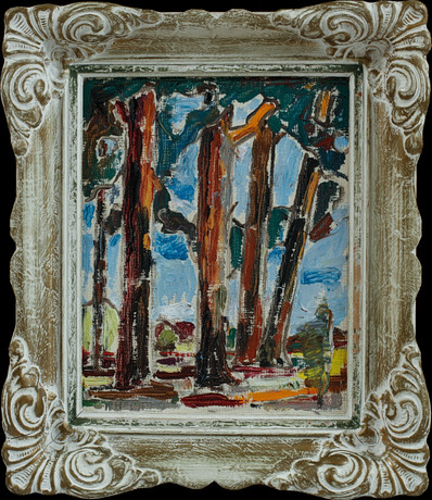 WILHELM HENNING. Träd, olja på duk, signerad. Konst - Måleri - Auctionet