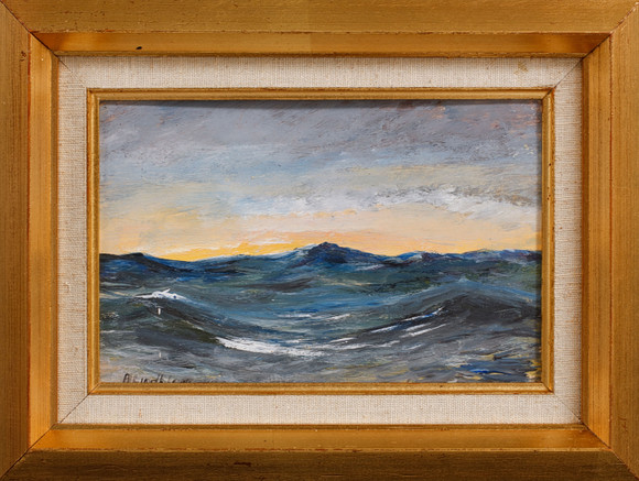 ARNOLD LINDBLOM, sea motif, 2 pieces, oil on canvas, signed. Art ...