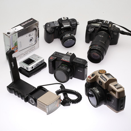 SYSTEM CAMERAS, 5 pcs, late 20th century. Photo, Cameras & Lenses ...