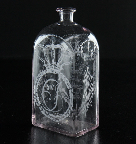 SPIRIT BOTTLE, Karl XIV Johan, 19th century. Glass - Other - Auctionet