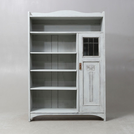 BOOKSHELF with cabinet part, Art Nouveau. Oscar Edv. Ekelunds ...