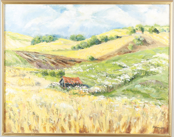 MARIANNE BOS MARENG. Landscape, oil on canvas, signed and dated 84. Art ...