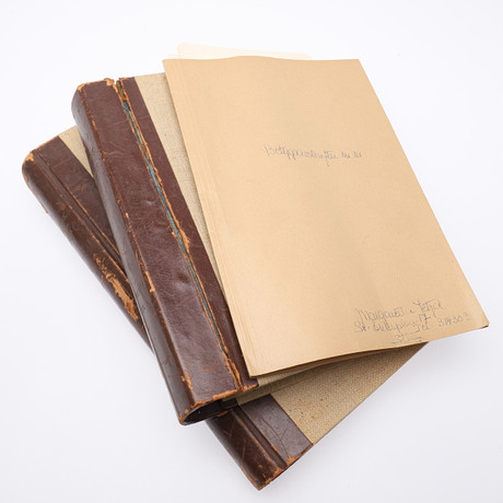 WEAVING. TWO HANDMADE BOOKS ON THE THEORY AND PRACTICE OF WEAVING WITH ...