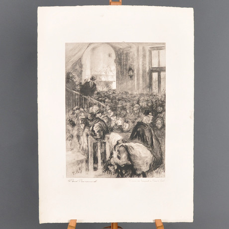 PAUL RENOUARD. ETCHING FRENCH MOTIF FROM THE FIRST WORLD WAR. Art ...