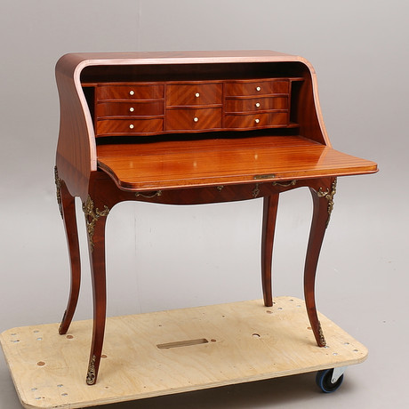 SLIDE-FLAP SECRETARY, rococo style, mid/second half of the 20th century ...