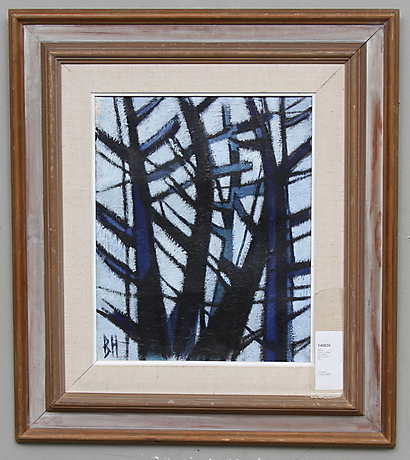 BERTA HANSSON. Blue tree. Oil on canvas. Signed bra. Art - Paintings ...