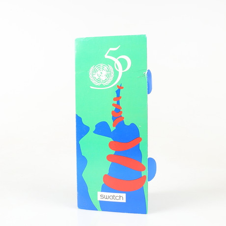 WRIST WATCH, Swatch Chronometer United Nations 50th anniversary 1994 ...