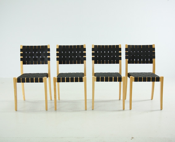 CHAIRS, 4 pcs., Gemla, saddle soil, birch, designed by Olle Andersson ...