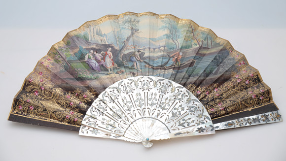 French fan, circa 1840. Carpets & Textiles - Textiles - Auctionet