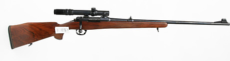 (81) BULLET RIFLE, English, Repeater, make BSA, caliber .22 Hornet ...