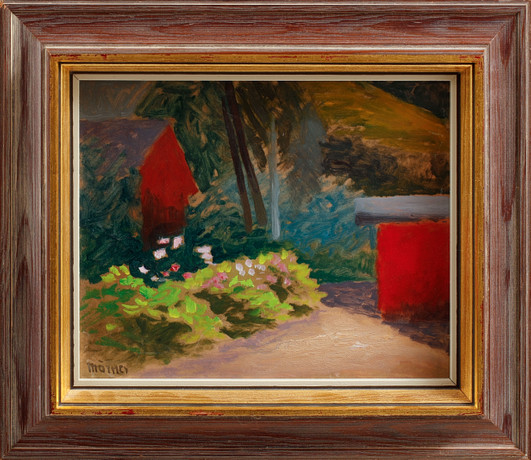 STELLAN MÖRNER. Cottages in greenery, oil on Board, signed. Art ...