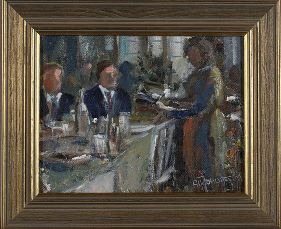 ALF JOHANSSON. Figure scene, oil on canvas, signed. Art - Paintings ...