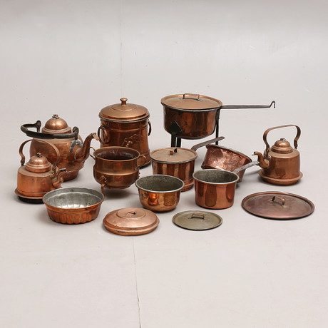 COPPER OBJECTS large A Collection 19th/20th century. Silver & Metals ...