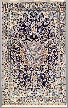 MATTA, persisk, nain med silkesinslag, 197 x 120 cm. Mattor & Textil ...