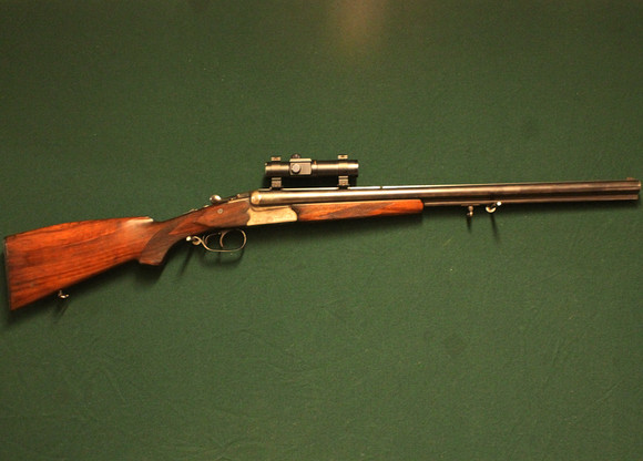 MERKEL. Drilling 12/70 & 5,6x52R. Licensvapen - Drilling - Auctionet