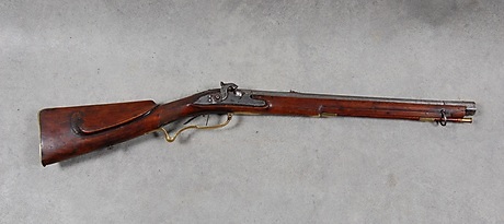 RIFLE BATCH LOCK, para caza, pistón de corte neto, siglo XVIII. Monedas ...