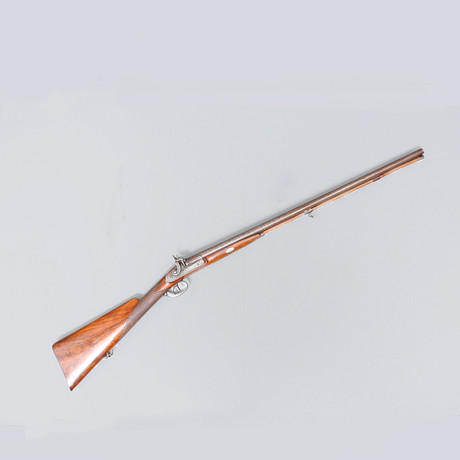 DOUBLE BARREL BLOCK RIFLE, circa 1860, probably Belgian. Weapons ...