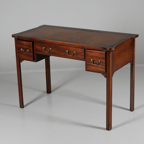 DESK, Mahogany, English style, labeled GT Rackstraw Worcester England ...