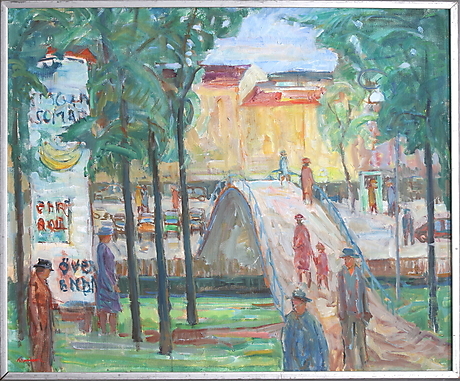 RUNE LUNDMARK. Olja på duk, signera. Konst - Måleri - Auctionet