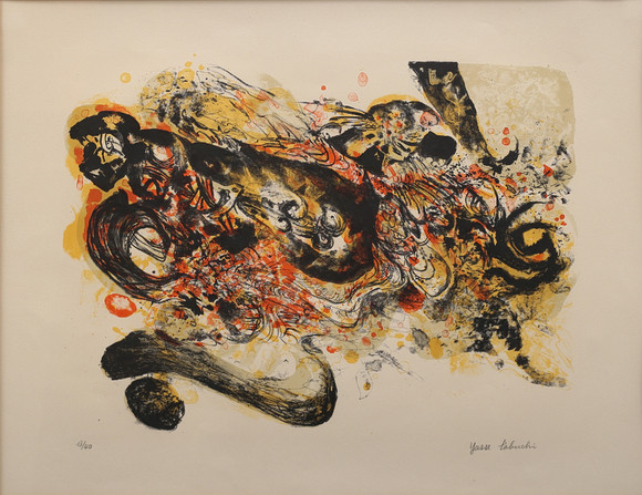 YASSE TABUCHI (1921-2009). Composition, color lithograph no. 13/50 ...