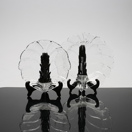 SERVISDELAR, 14 st, glas, "Eden", Lars Hellsten, Orrefors. Glas ...