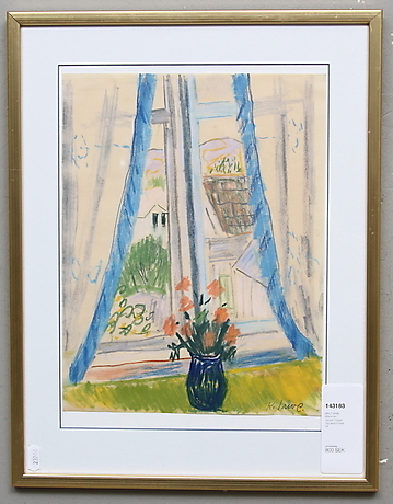 KNUT IRWE. Flowers in window. Pastel. Signed K.Irwe. Art - Paintings ...