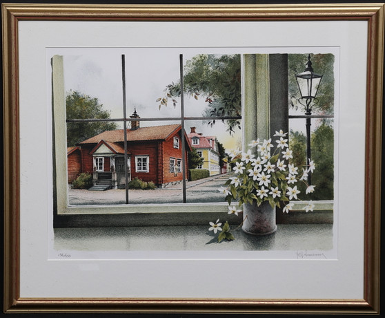 NILS ERIK JOHANSSON. Color lithograph, signed and numbered 156/550. Art ...