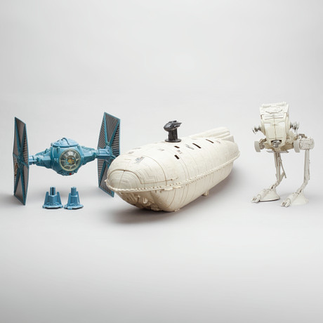 STAR WARS, rymdskepp och fordon, 3 st, 1980-tal. Leksaker - Auctionet