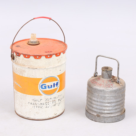 OIL BARREL, OIL CAN, Gulf etc. Miscellaneous - Miscellaneous - Auctionet